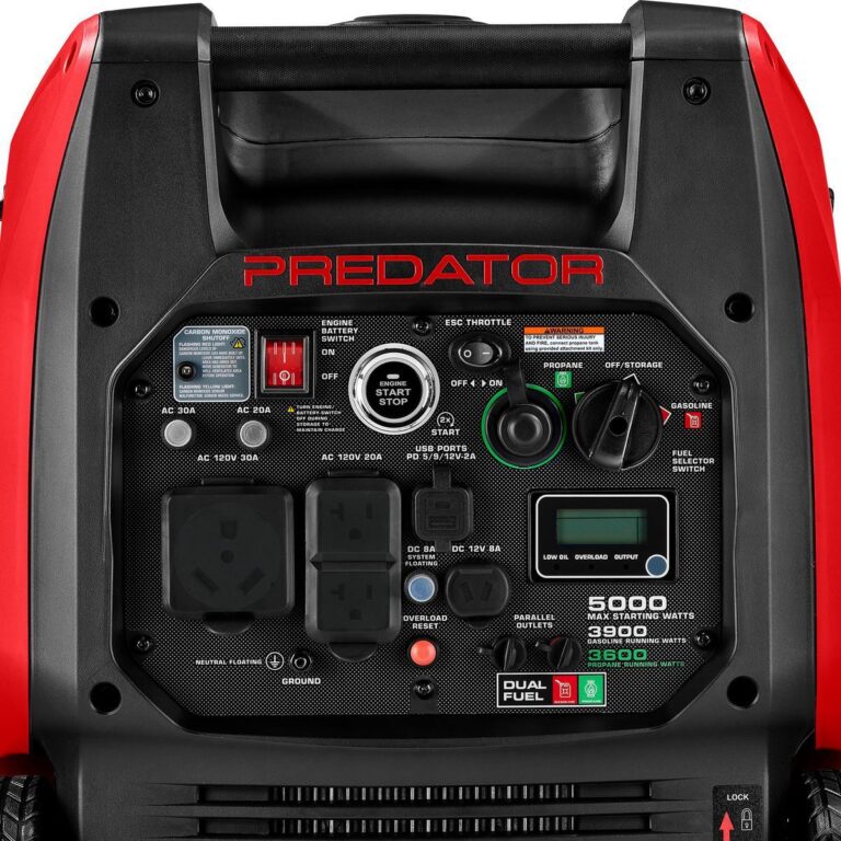 Predator 5000 Watt Dual-Fuel SUPER QUIET Inverter Generator with Remote ...